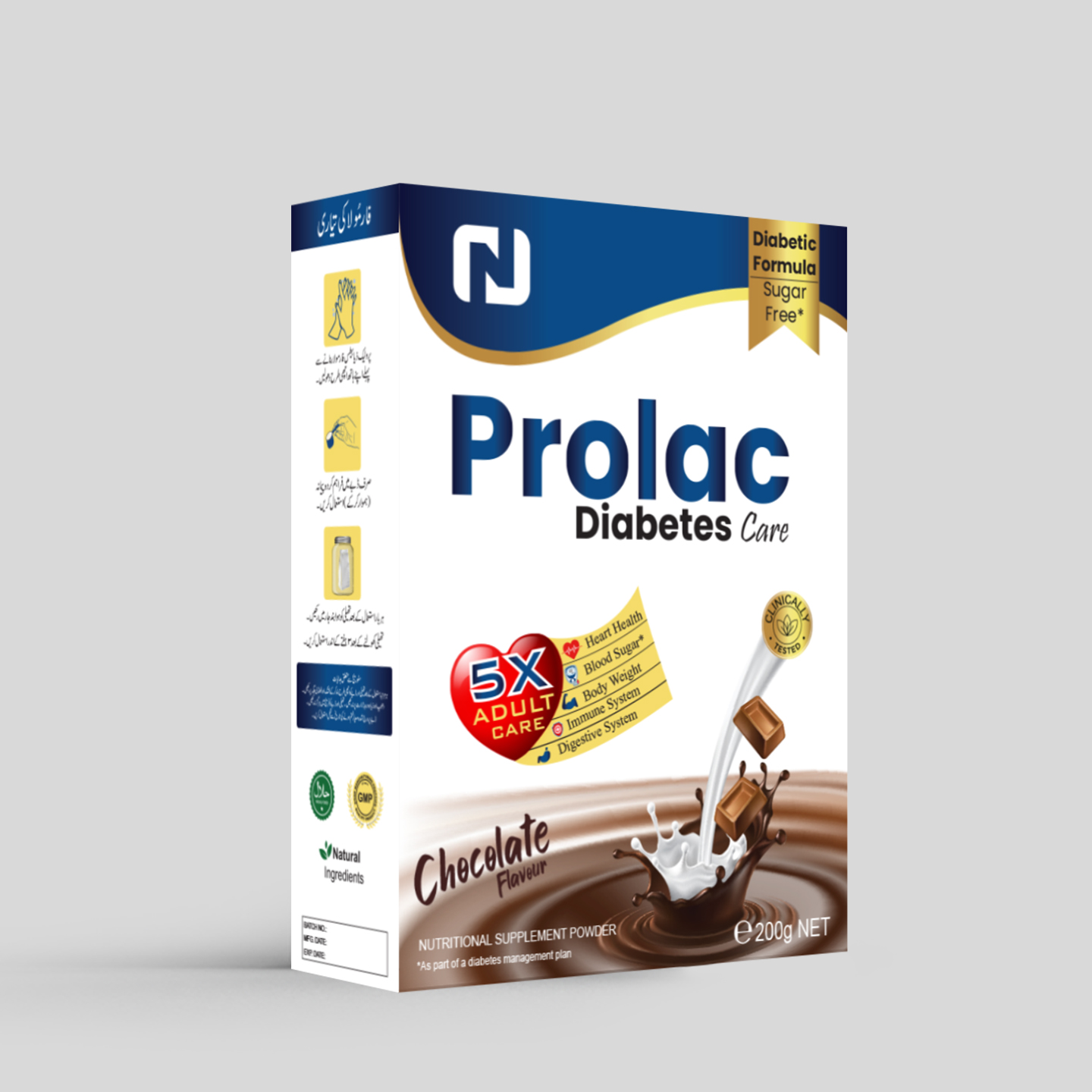 Prolac Diabetes Care Nutritional Supplement Powder for Adult chocolate ...