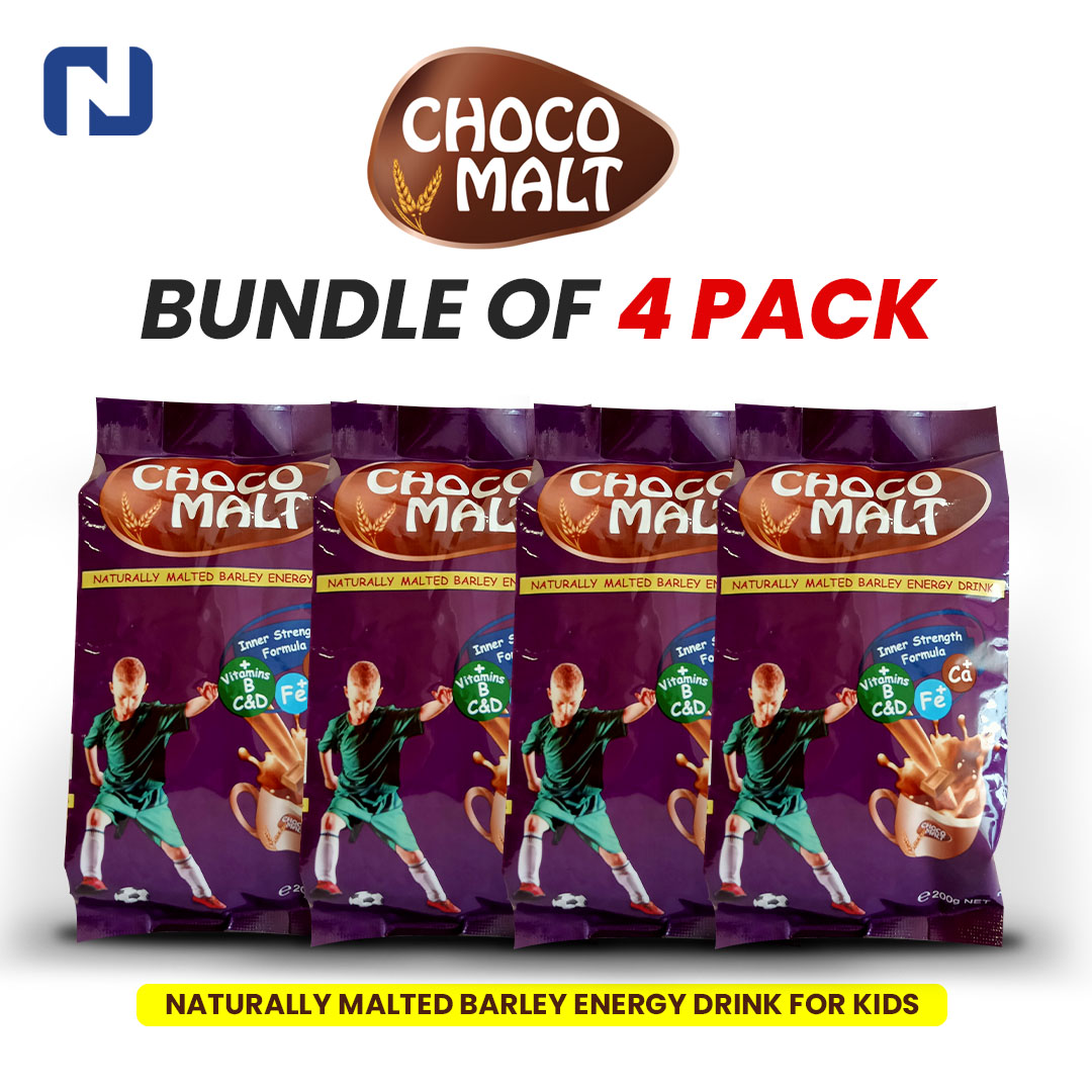 Bundle of 4 pack chocomalt drink for kids – Nurolac